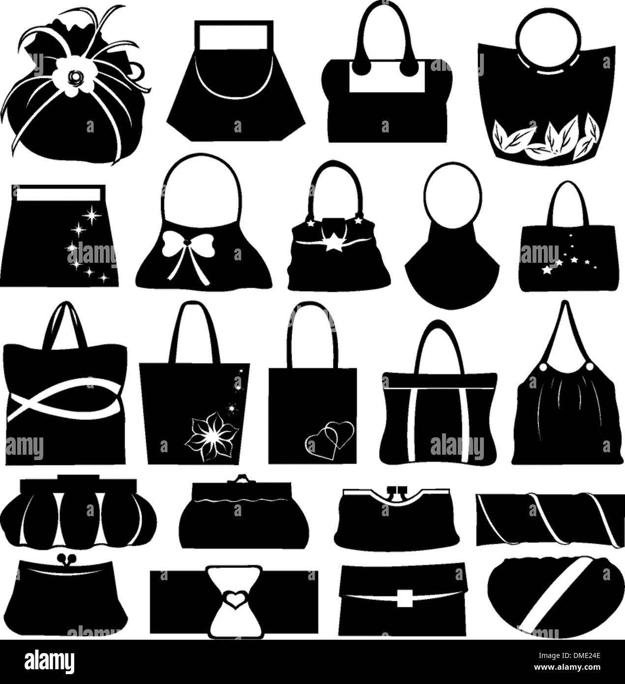 Fashion lady accessories collage Stock Vector Images - Alamy