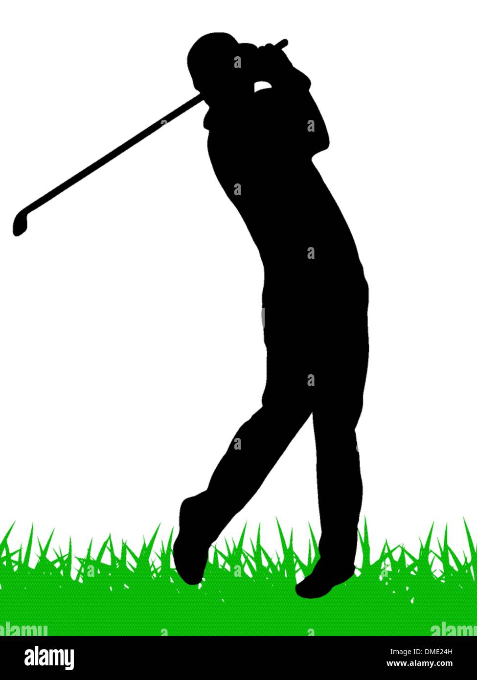 Black white golf course Stock Vector Images - Alamy