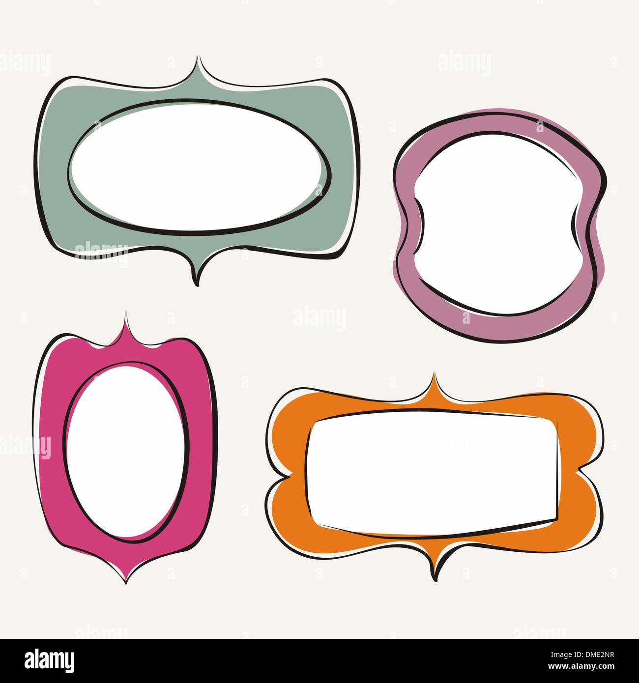 Doodle frame blank hand Stock Vector Images - Alamy