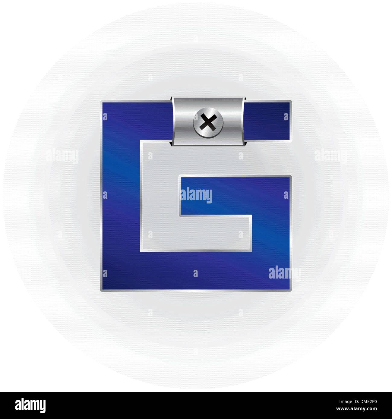 Blue Metallic Fonts Stock Vector Image & Art - Alamy