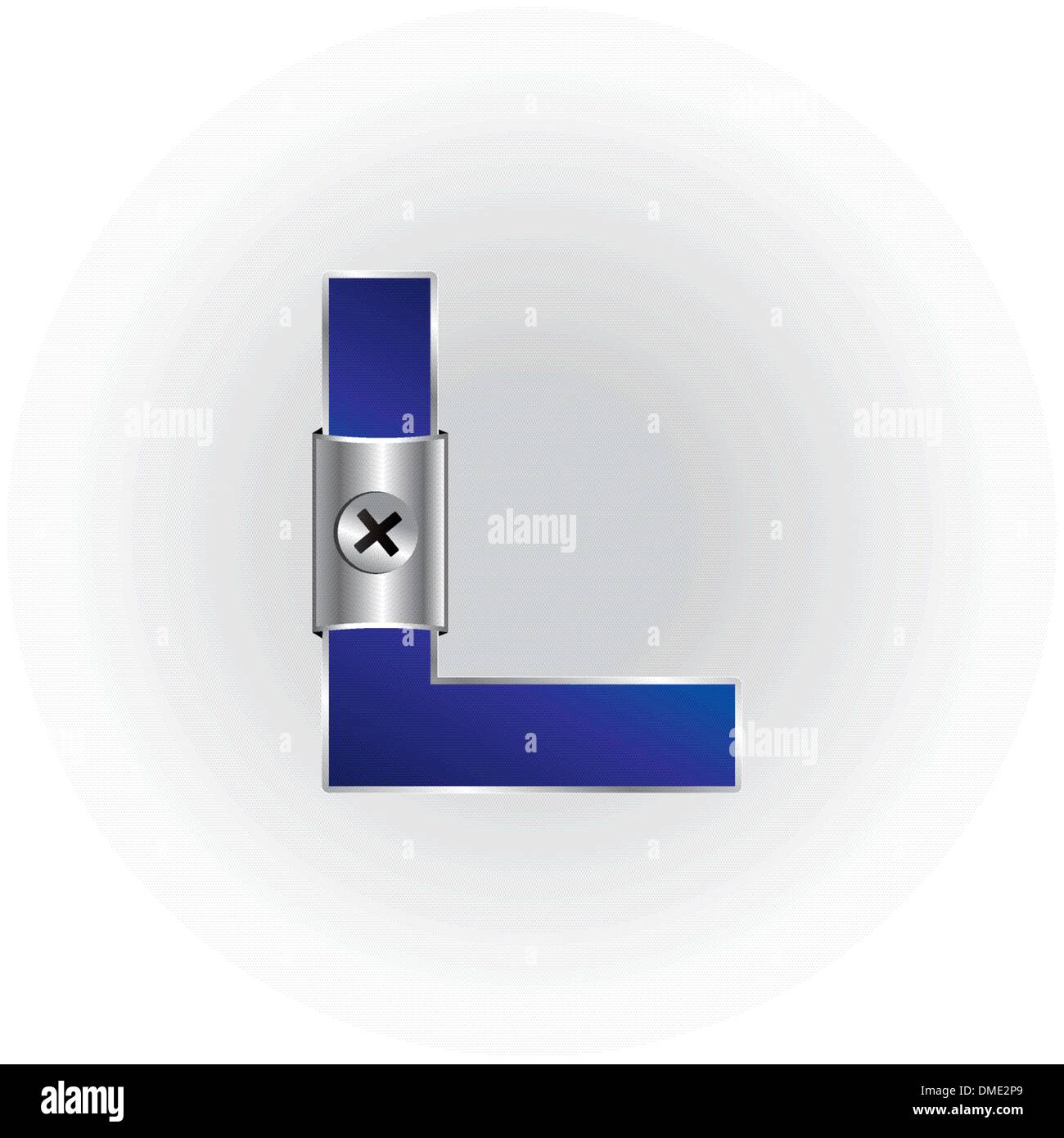 Blue Metallic Fonts Stock Vector Image & Art - Alamy