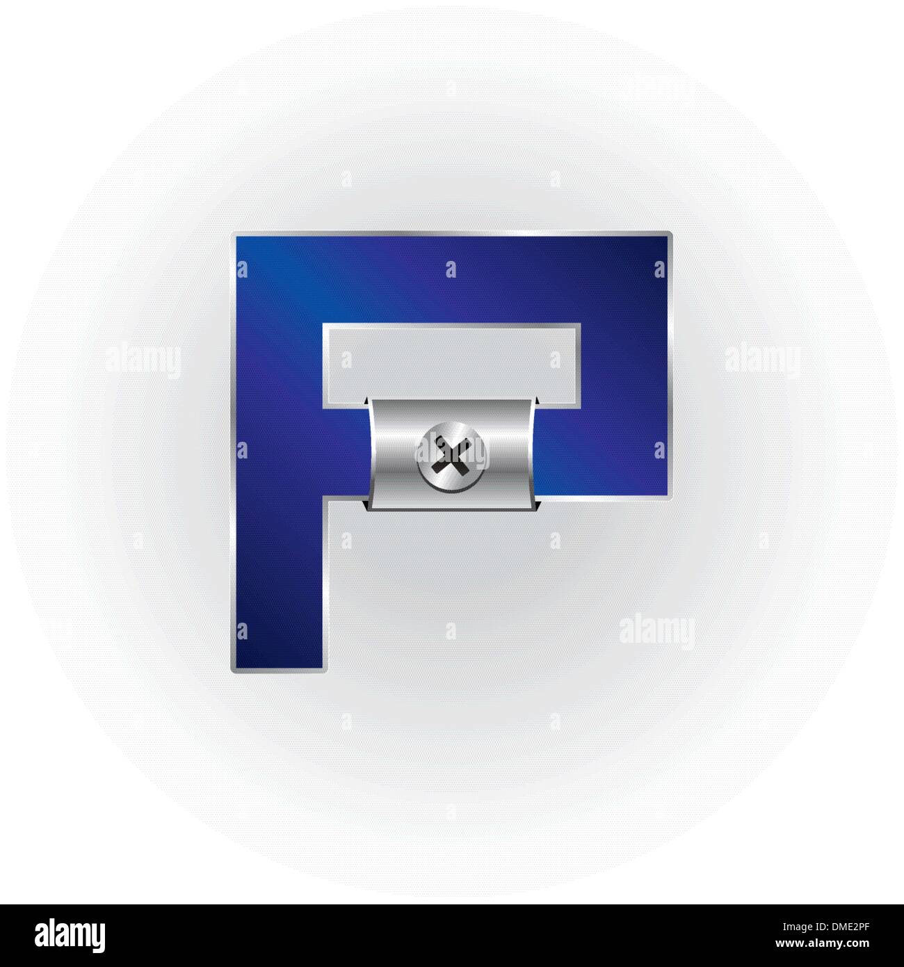 Blue Metallic Fonts Stock Vector Image & Art - Alamy