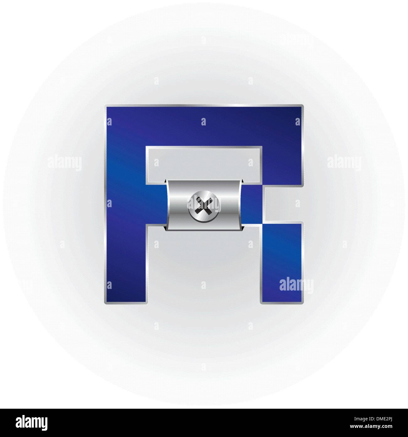 Blue Metallic Fonts Stock Vector Image & Art - Alamy