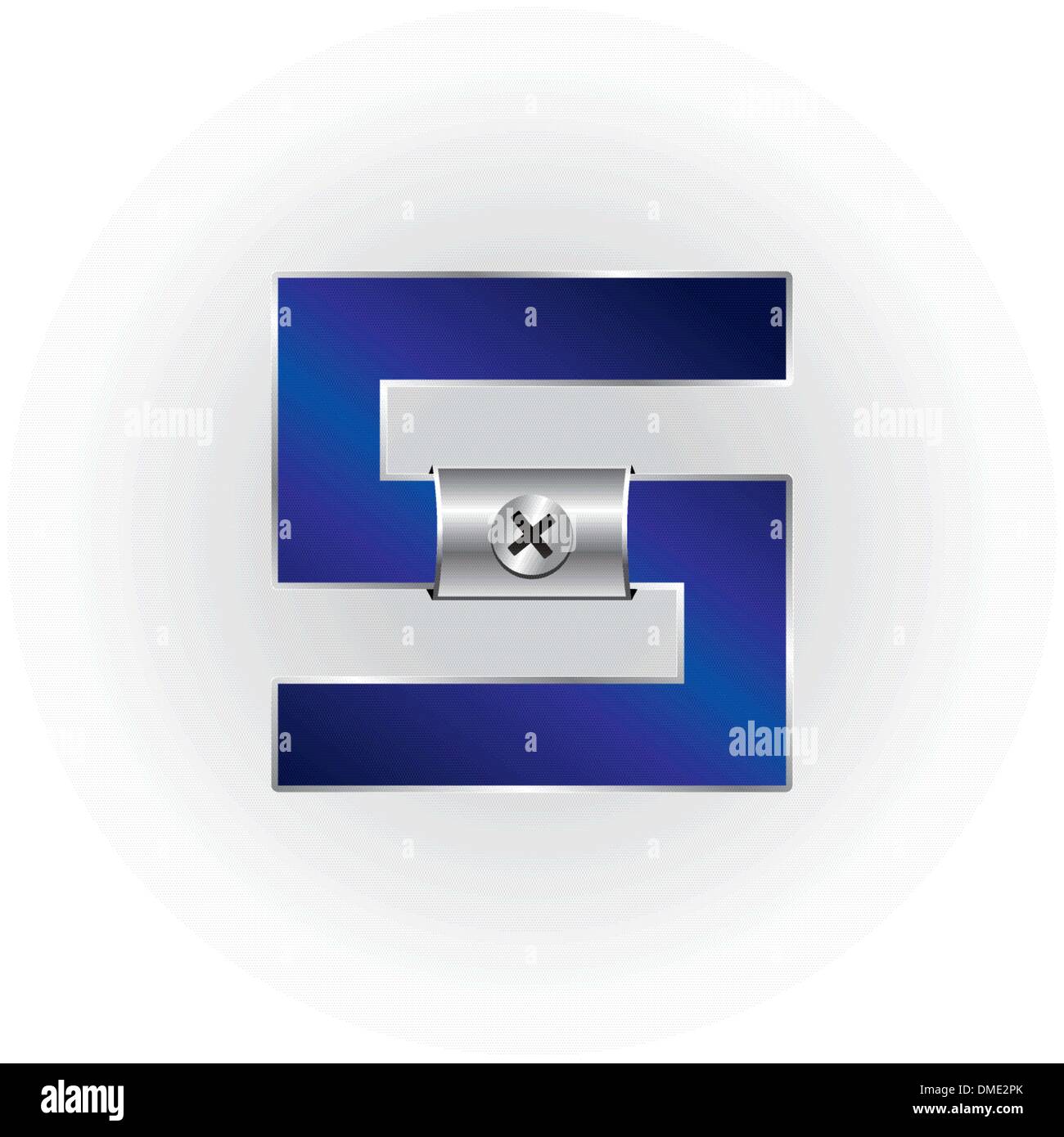 Blue Metallic Fonts Stock Vector Image & Art - Alamy