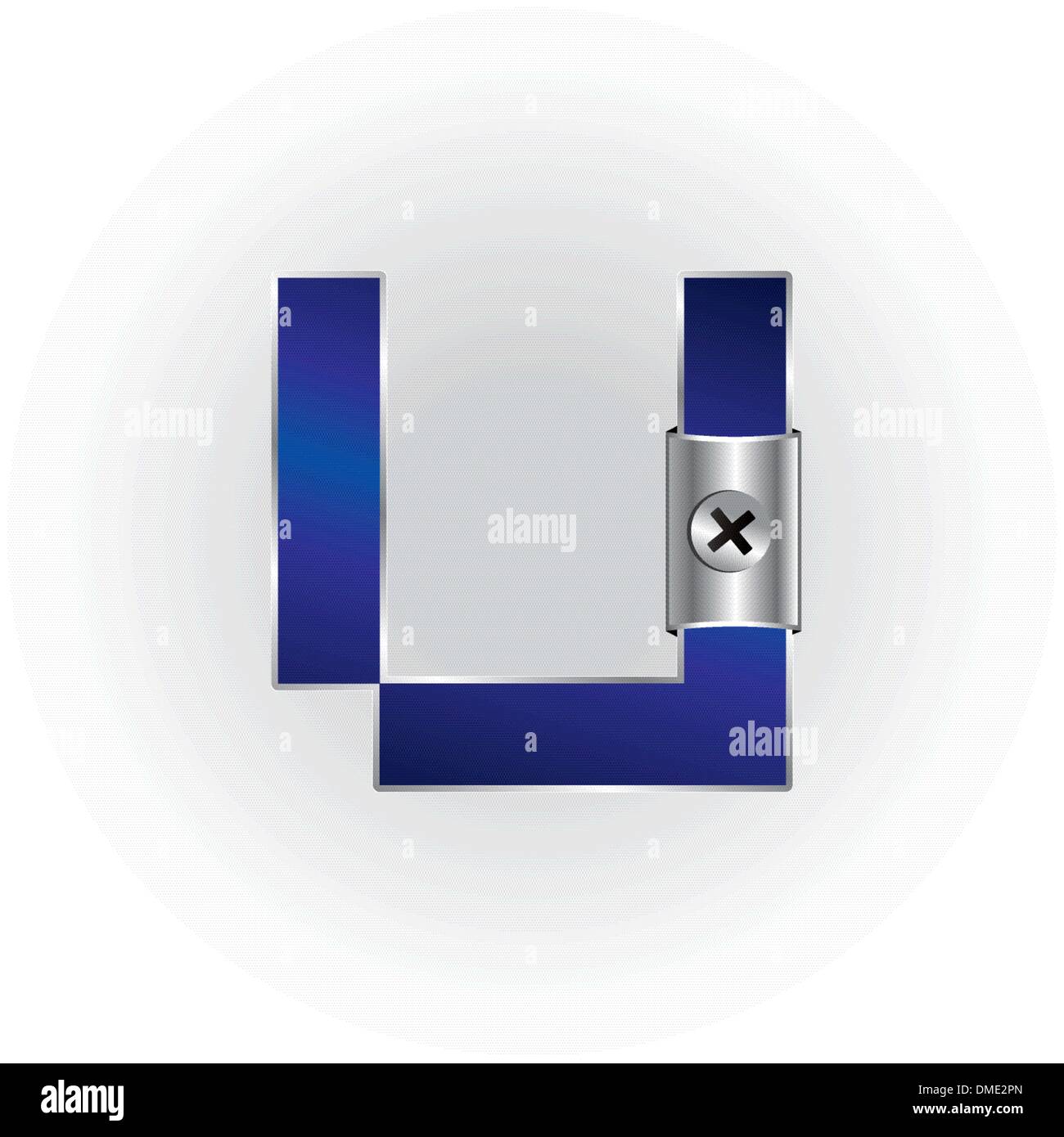 Blue Metallic Fonts Stock Vector Image & Art - Alamy