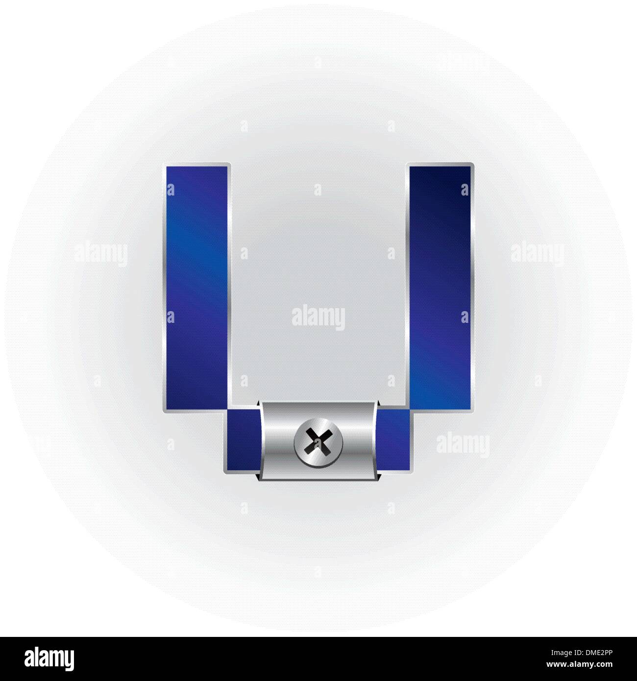 Blue Metallic Fonts Stock Vector Image & Art - Alamy