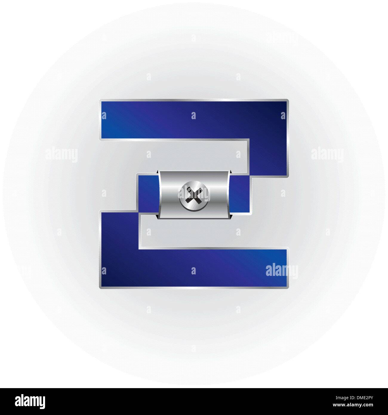 Blue Metallic Fonts Stock Vector Image & Art - Alamy