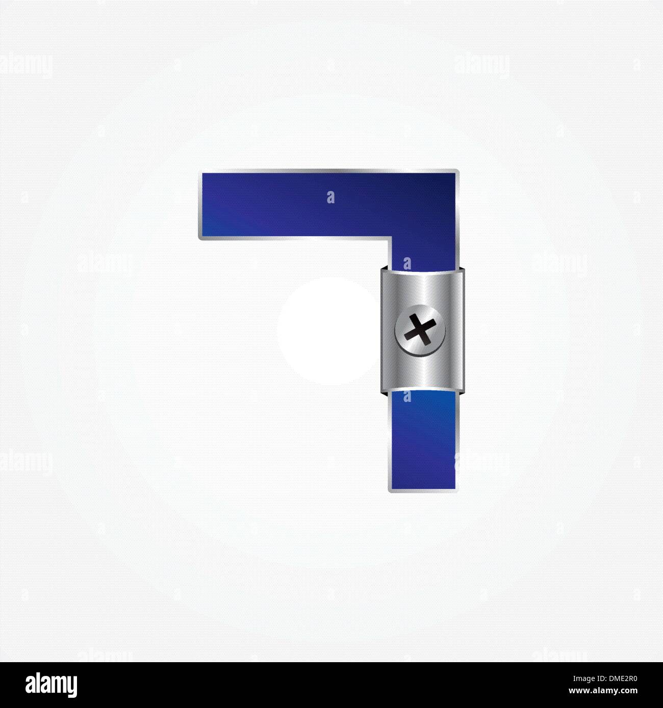 Blue Metallic Fonts Stock Vector Image & Art - Alamy