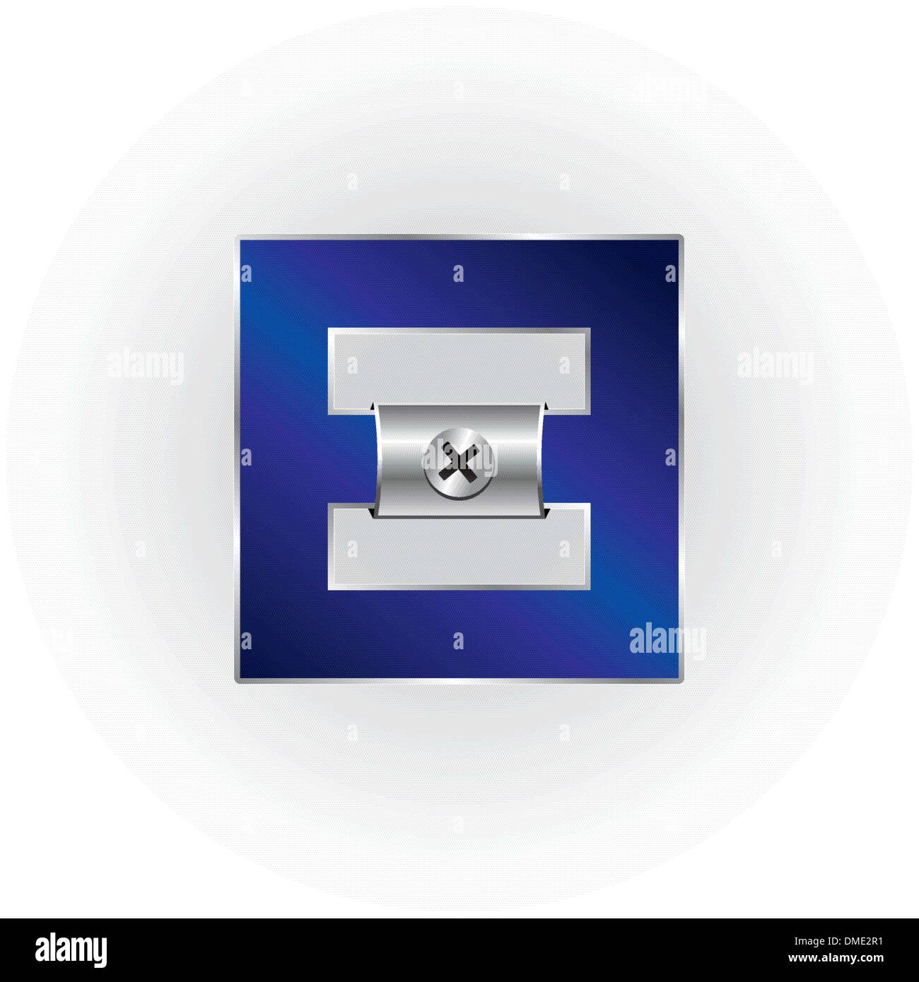 Blue Metallic Fonts Stock Vector Image & Art - Alamy