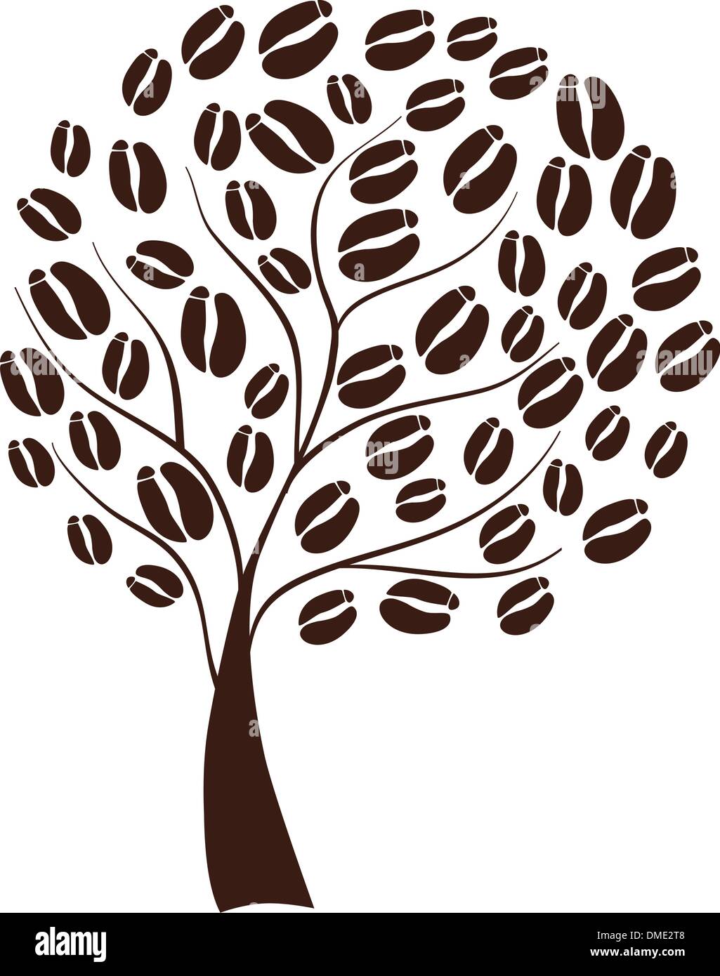 coffee tree Stock Vector Art & Illustration, Vector Image: 64233800 - Alamy