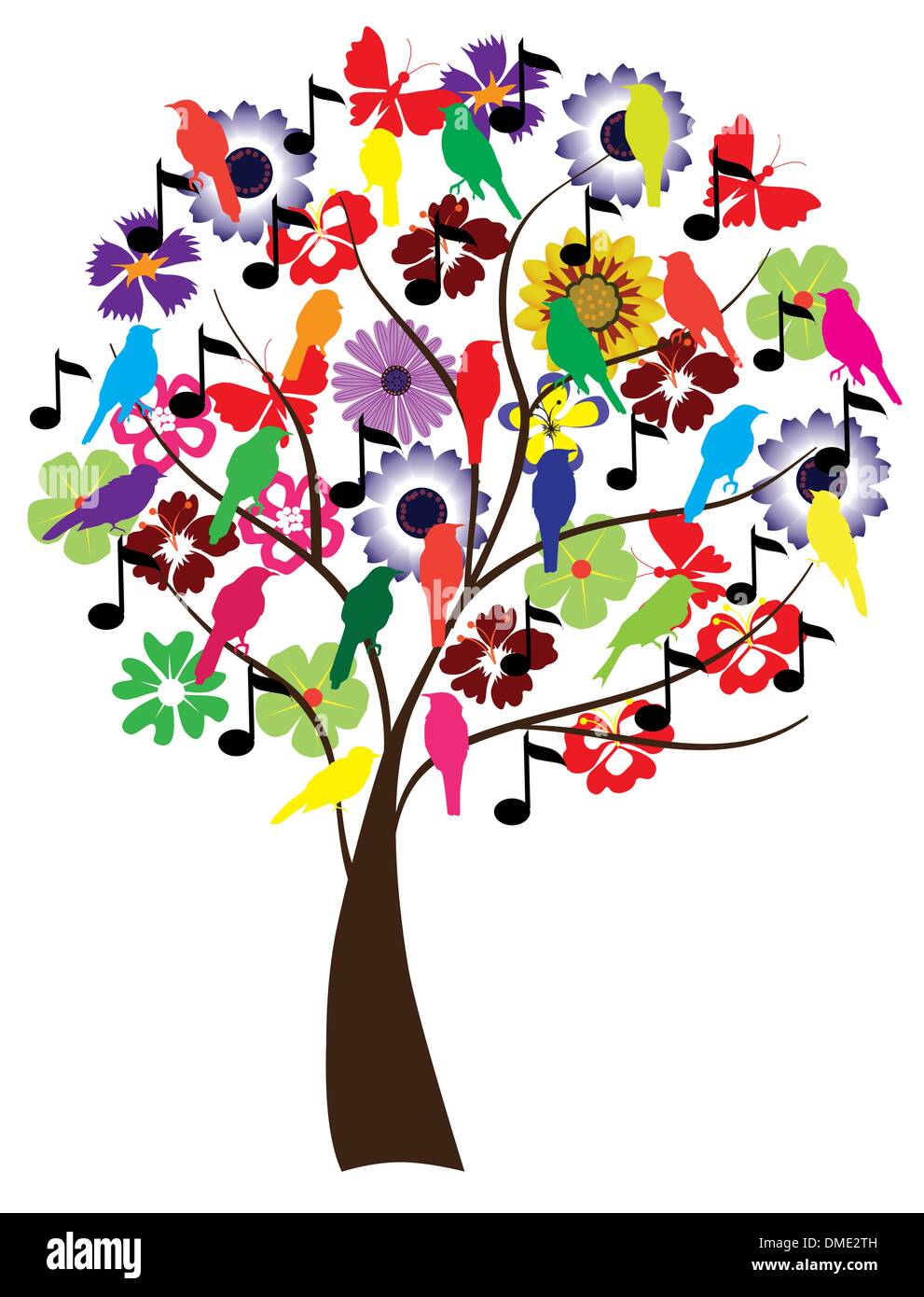 vector music tree Stock Vector Image & Art - Alamy
