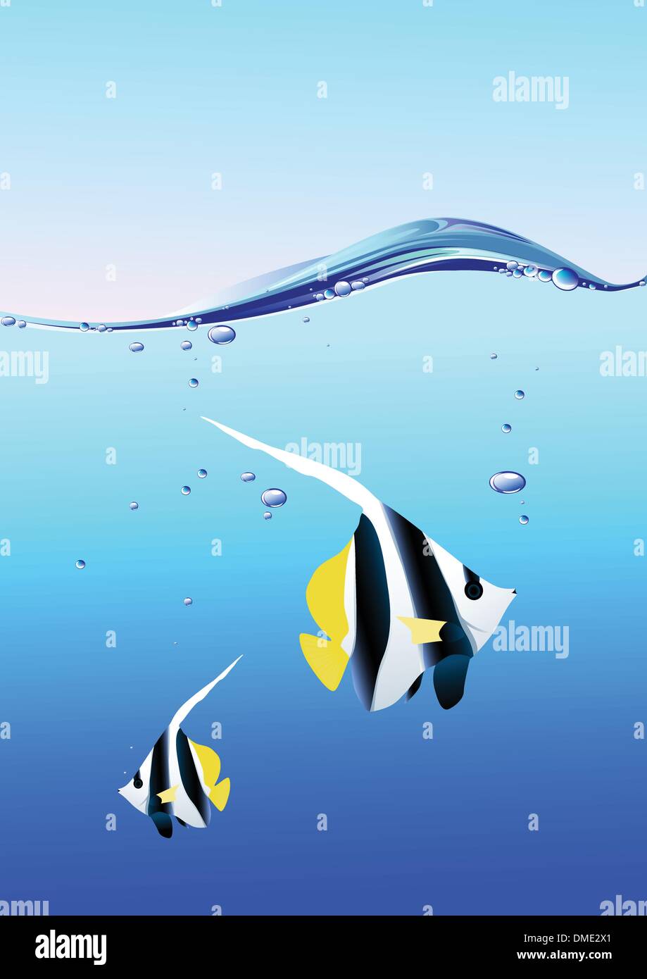 Beautiful blue water in Stock Vector Images - Alamy