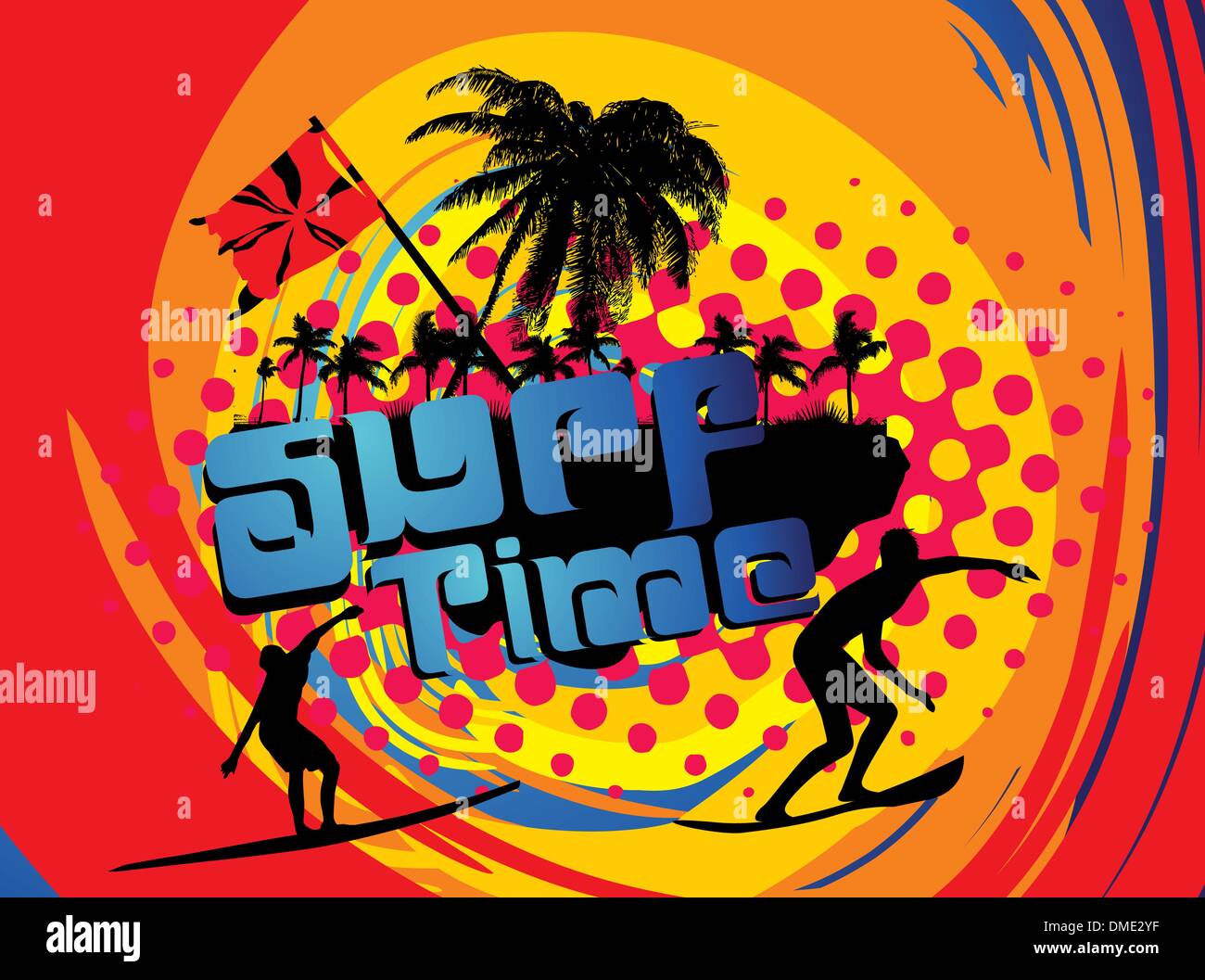 Summer Holiday Man With Surfboard Stock Vector Image And Art Alamy