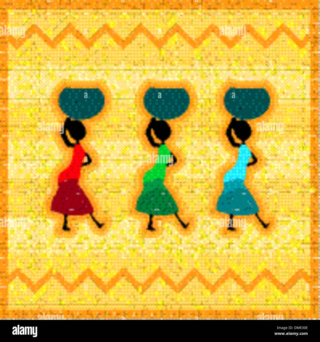 African textile art Stock Vector Images - Alamy