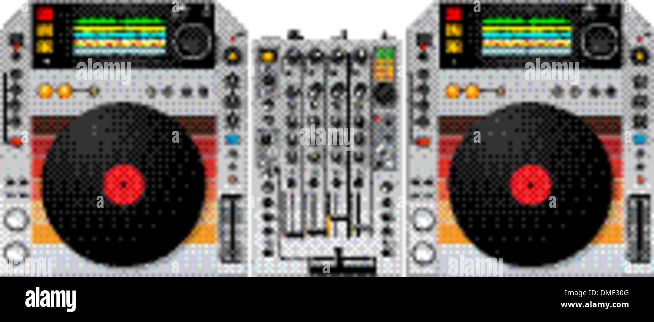 Dj Turntable Top View