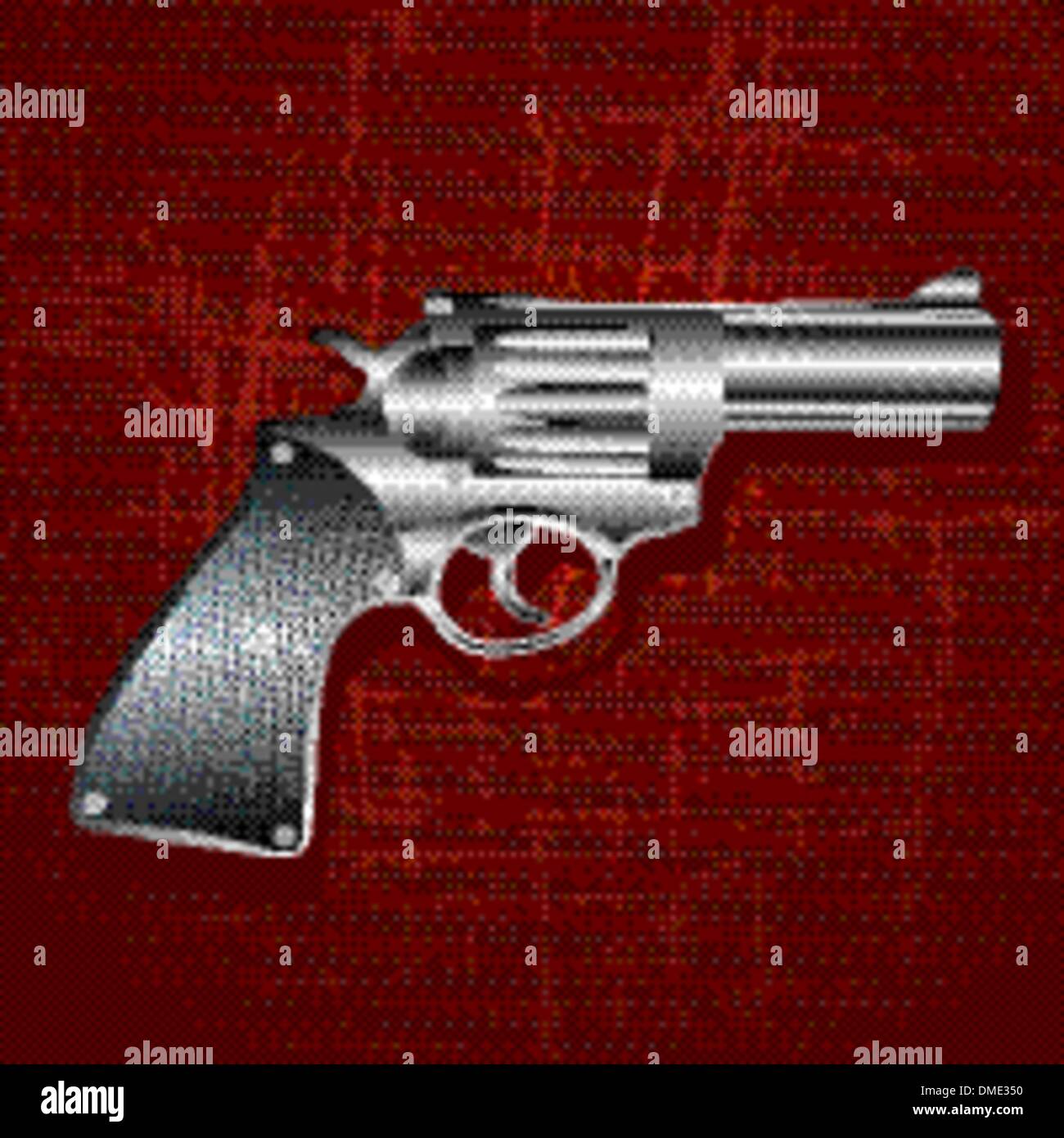 Grunge hand gun background Stock Vector Image & Art - Alamy