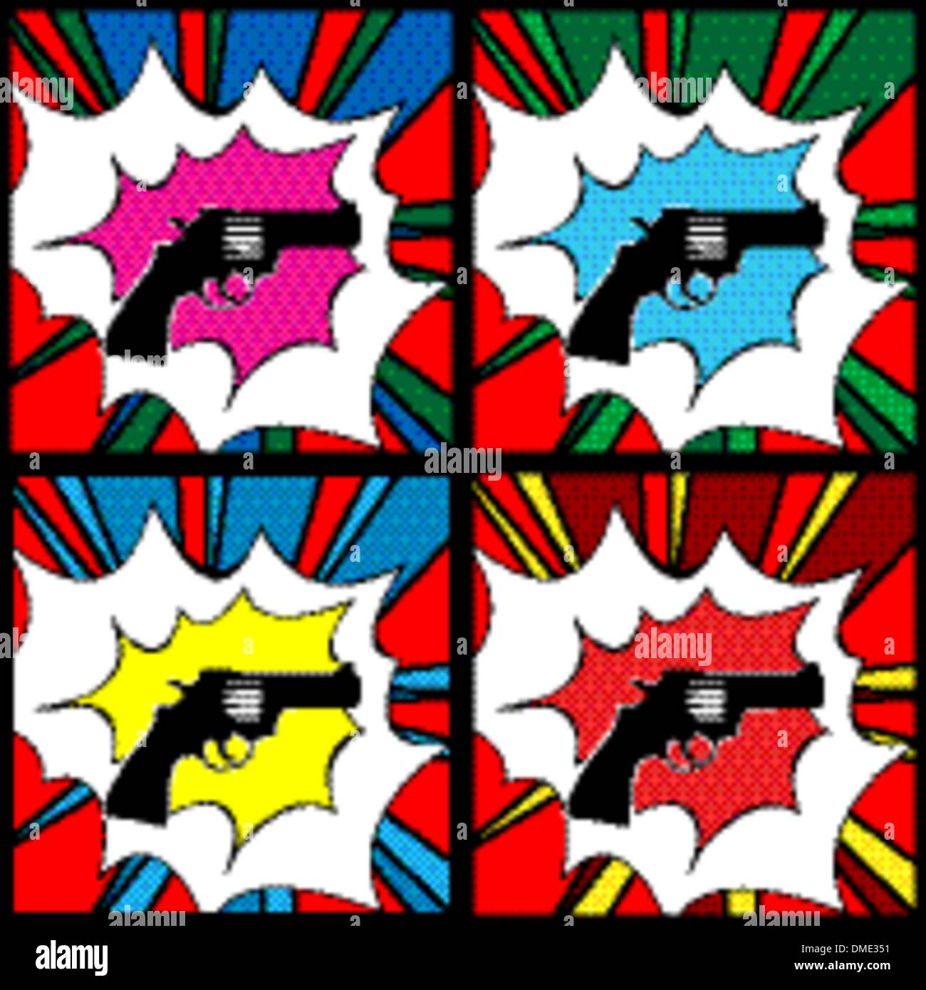 Crime pistol arm weapon Stock Vector Images - Alamy