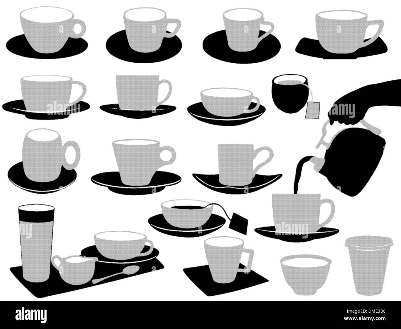 Illustration of cups Stock Vector Image & Art - Alamy