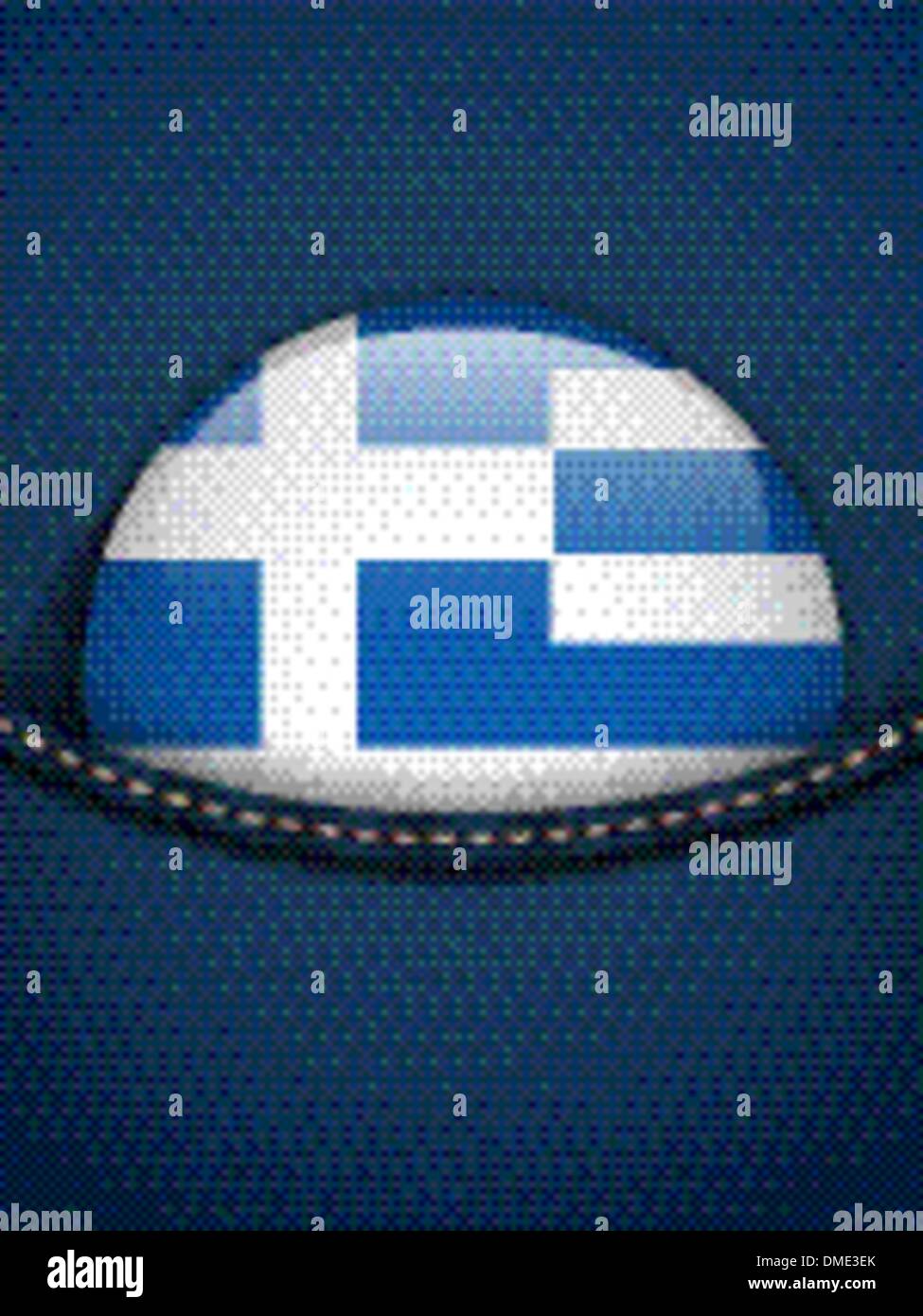 Greece flag button hi-res stock photography and images - Alamy