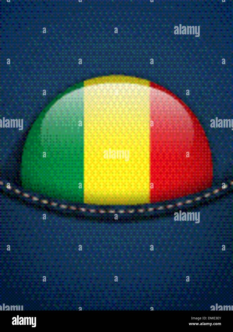 Mali Flag Button in Jeans Pocket Stock Vector Image & Art - Alamy