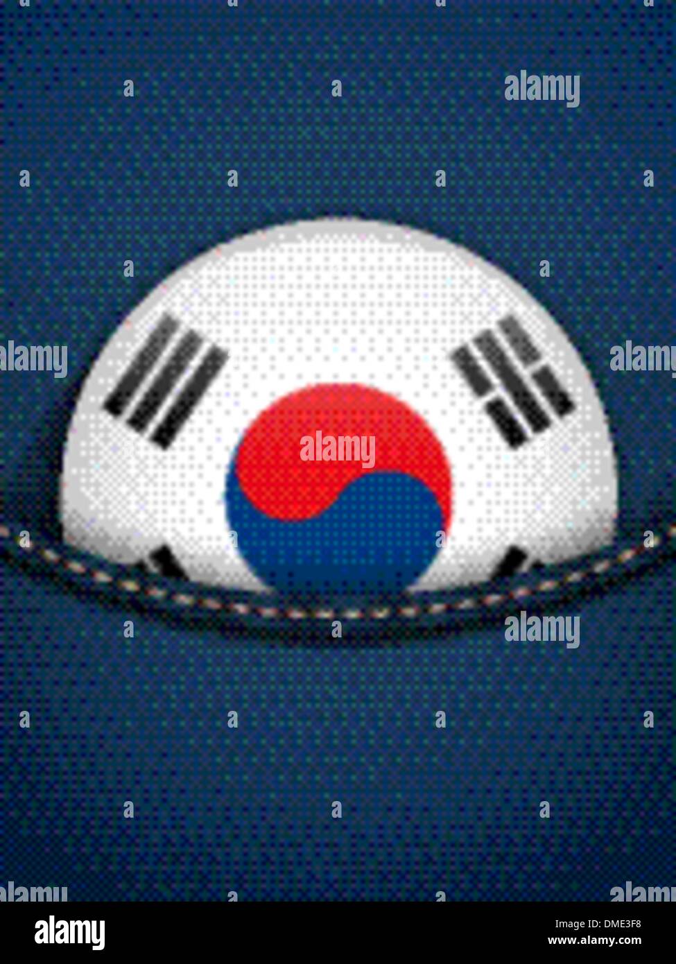 South korean flag in Stock Vector Images - Alamy