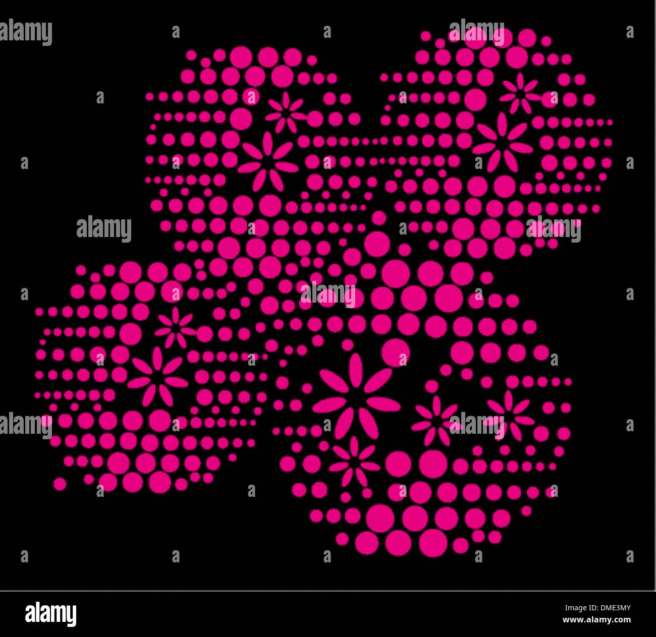 dot flower black background vector art Stock Vector Image & Art - Alamy