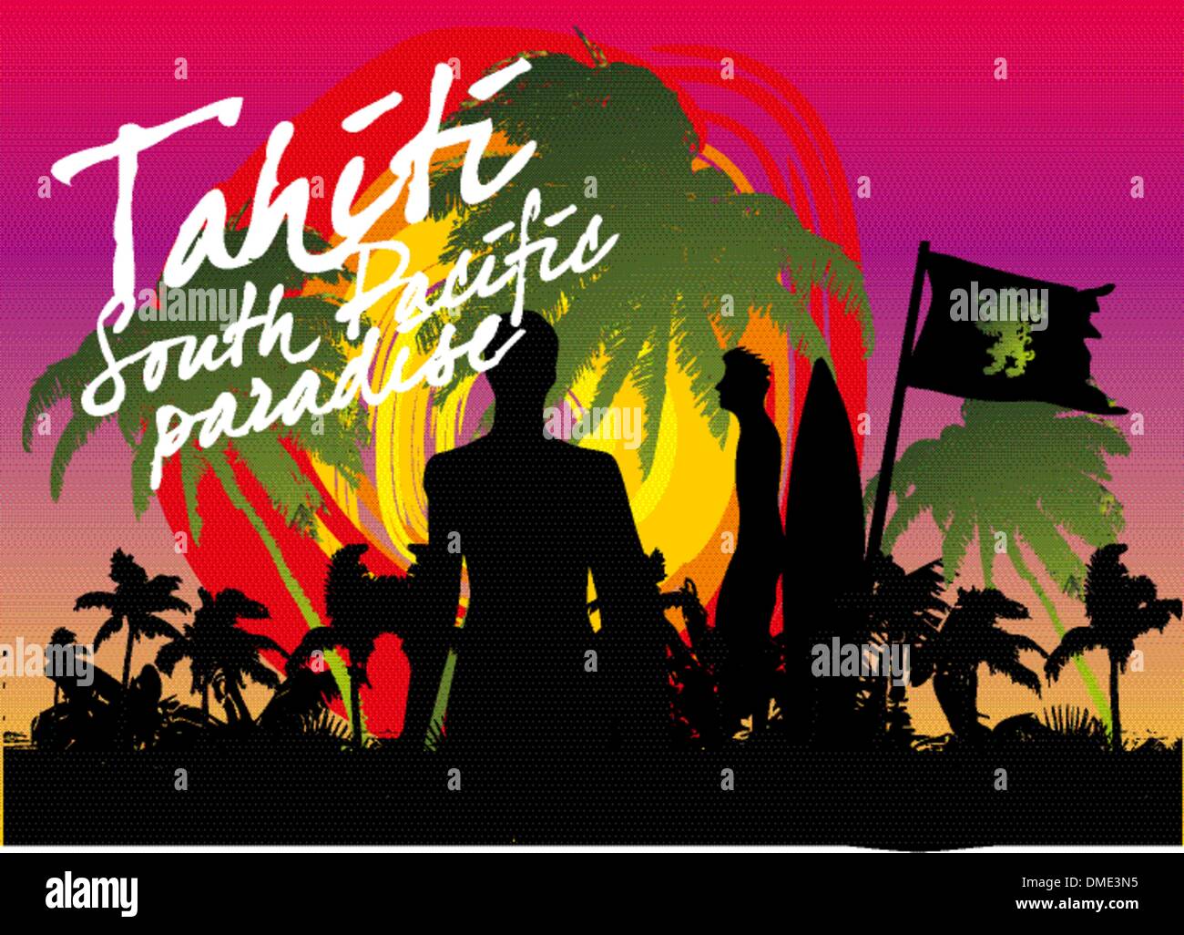 pacific surfer vector graphic design Stock Vector Image & Art - Alamy