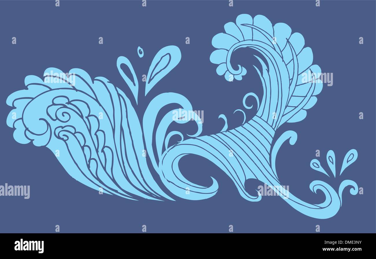 blue backgrounds tribal wave vector art Stock Vector Image & Art - Alamy