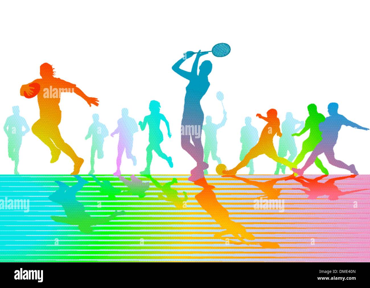 Family play run Stock Vector Images - Alamy