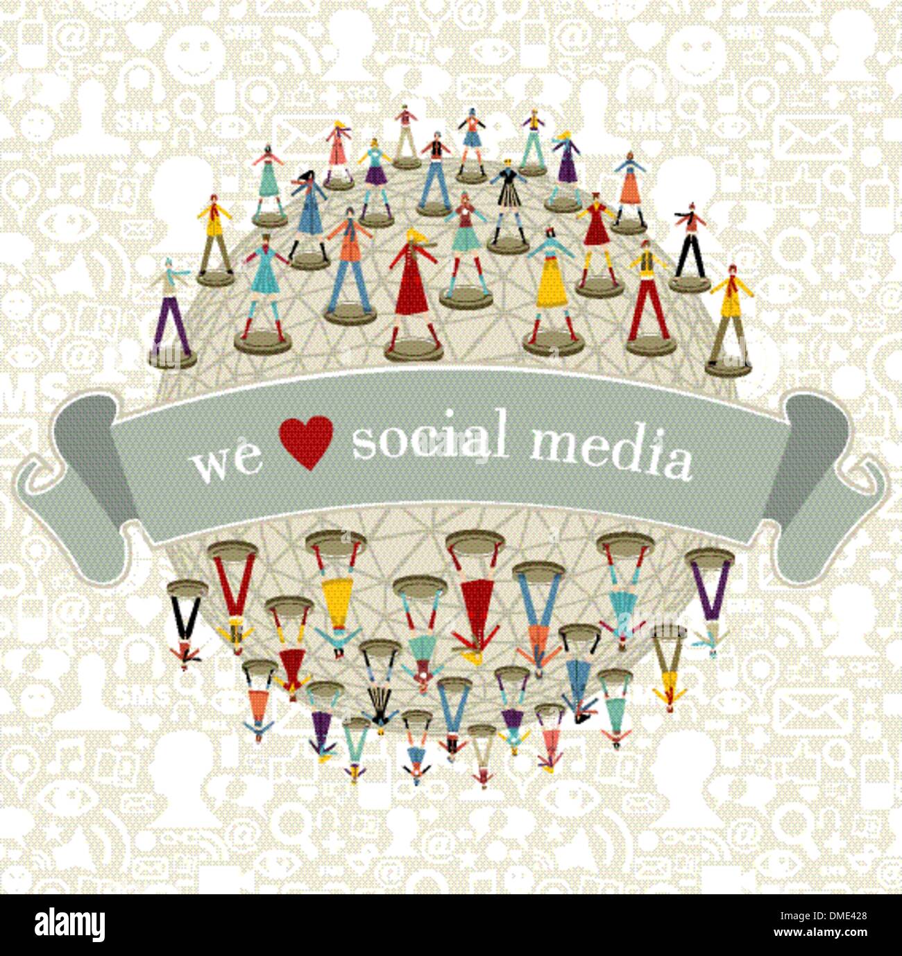We Love social media network Stock Vector Image & Art - Alamy