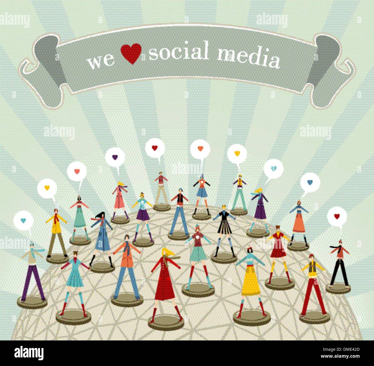 We love social media network Stock Vector Image & Art - Alamy