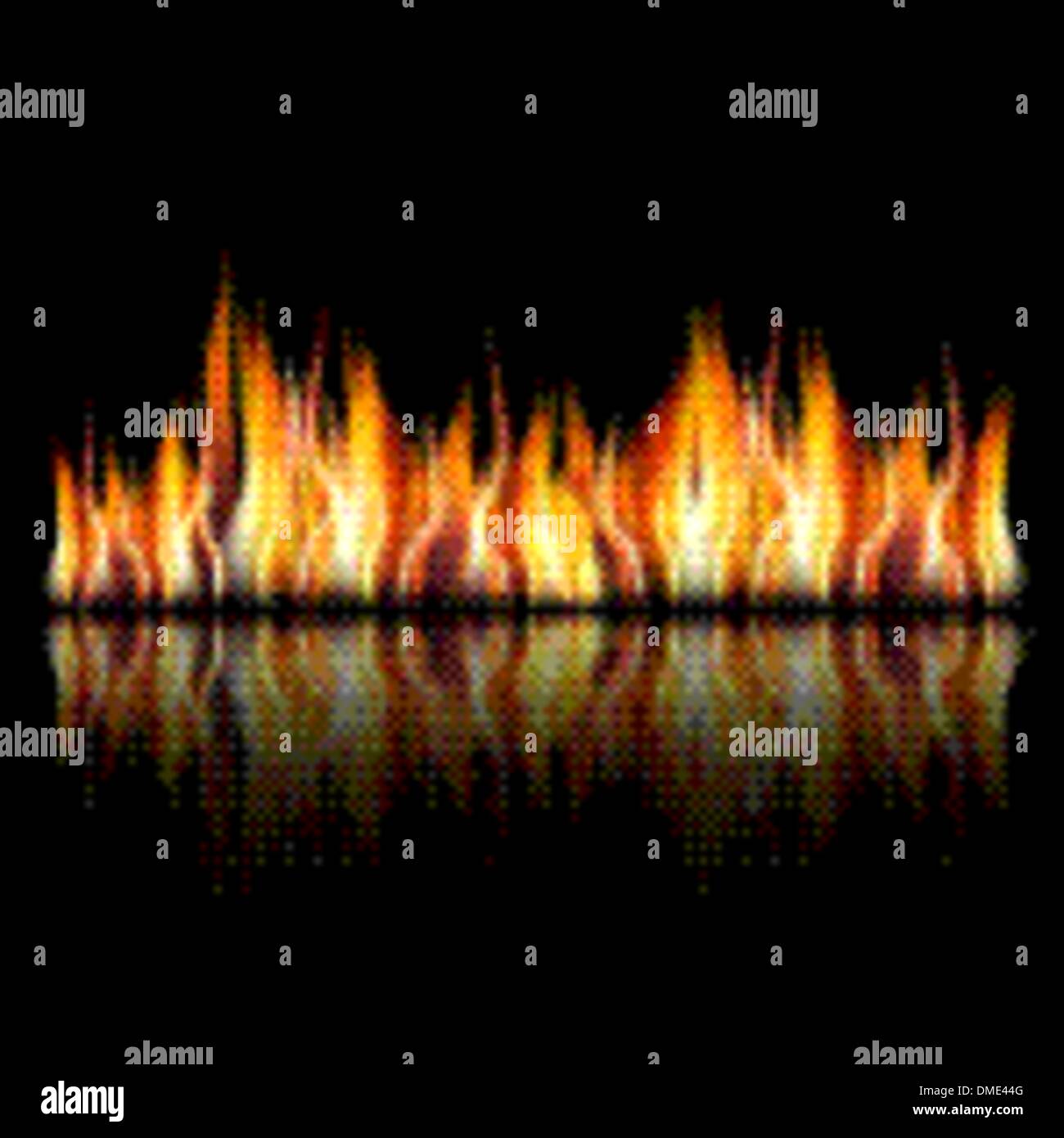 Bonfire on black background Stock Vector Images - Alamy