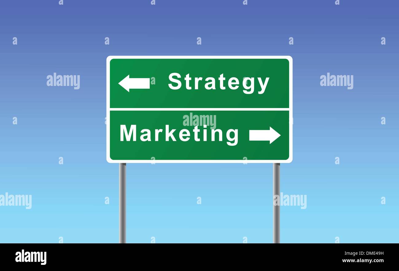 Sign strategy marketing on sky background Stock Vector Image & Art - Alamy