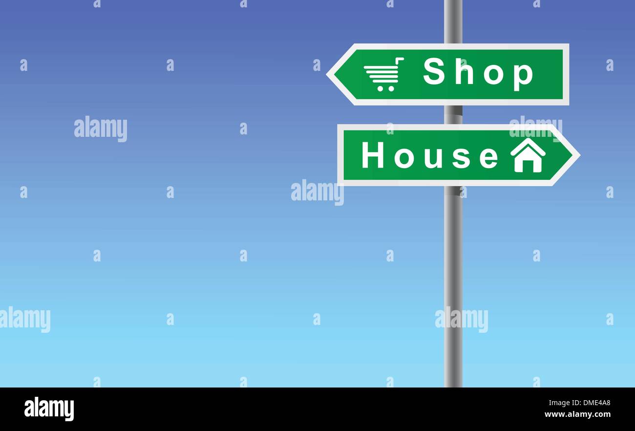 Shop text on green Stock Vector Images - Alamy