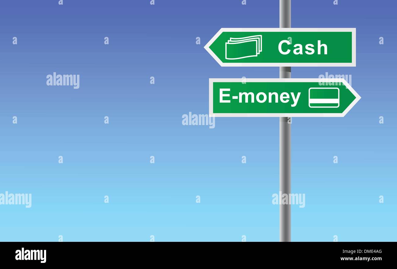 Arrows cash money on sky background Stock Vector Image & Art - Alamy