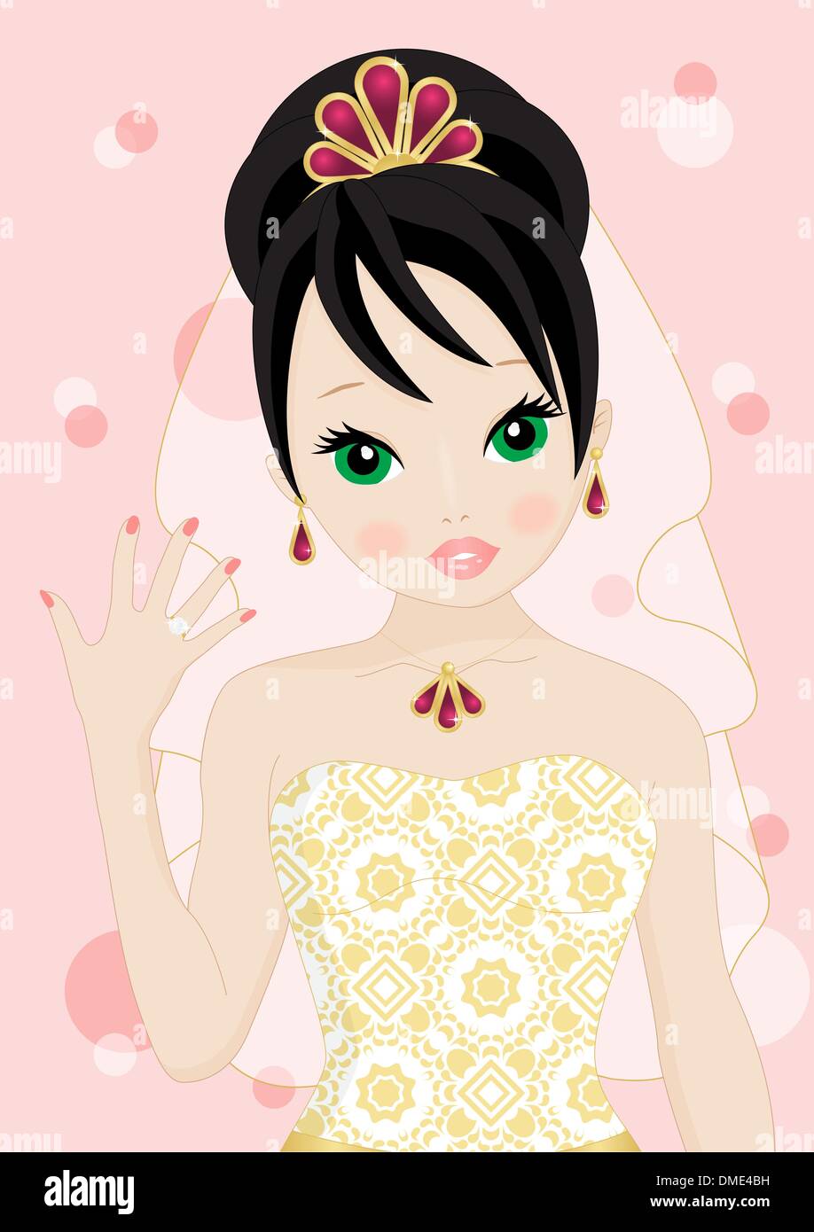 Cartoon bride Stock Vector Images - Alamy