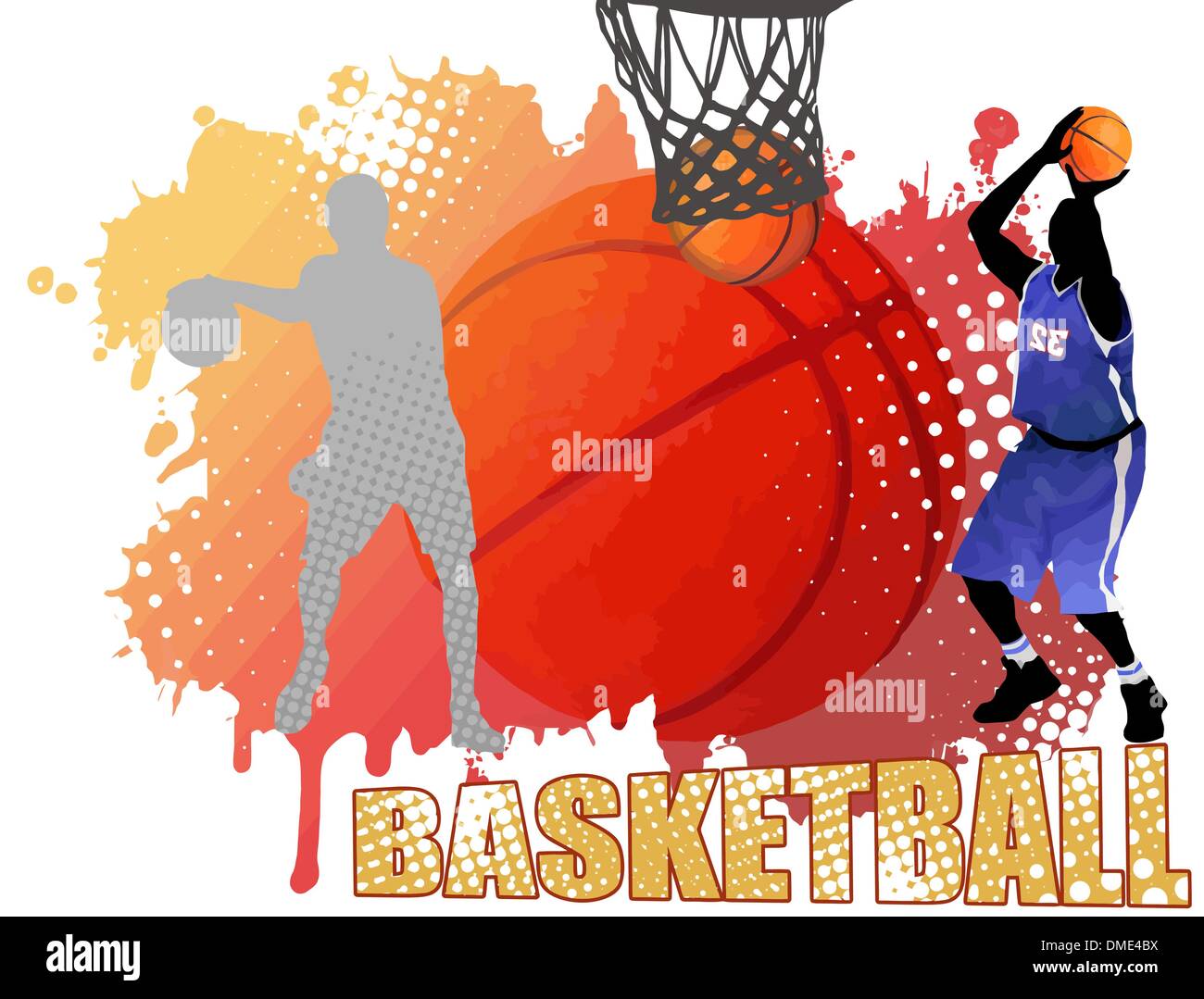 Basketball poster background hi-res stock photography and images - Alamy