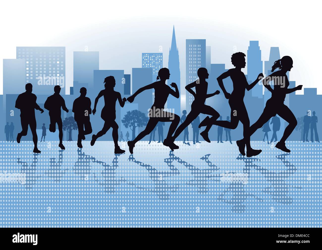 People jogging cityscape running Stock Vector Images - Alamy