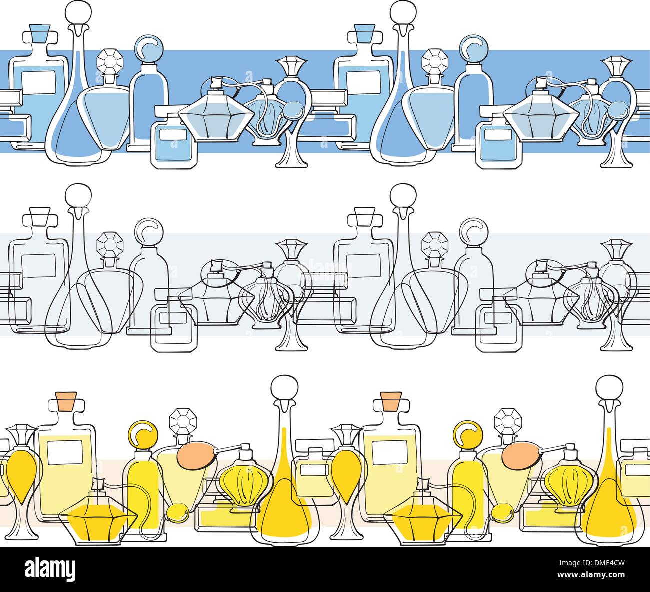 perfumes bottles borders Stock Vector Image & Art - Alamy
