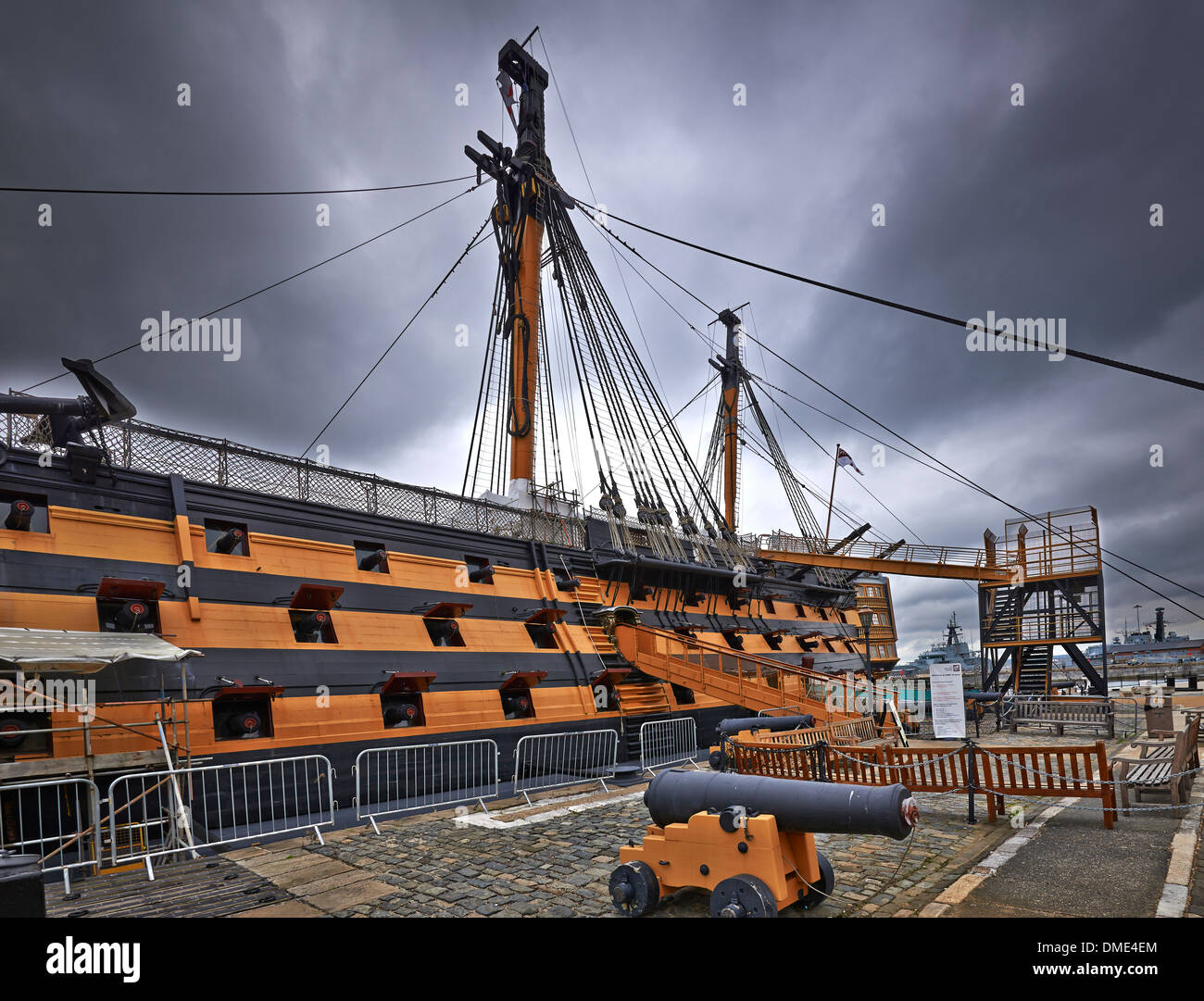 HMS Victory is a 104-gun first-rate ship of the line of the Royal Navy ...