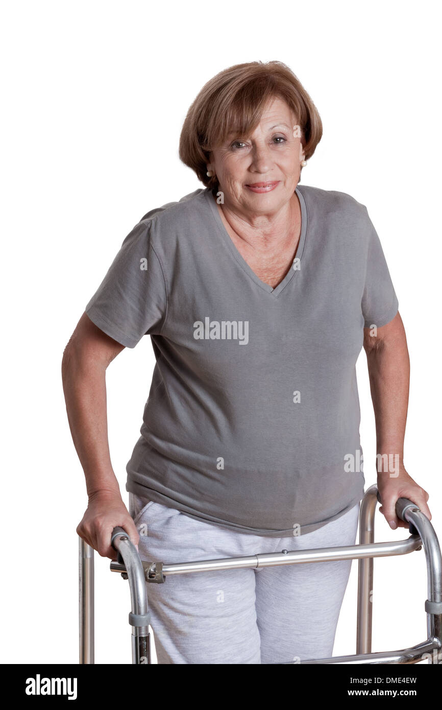 Disabled weak older woman hi-res stock photography and images - Alamy