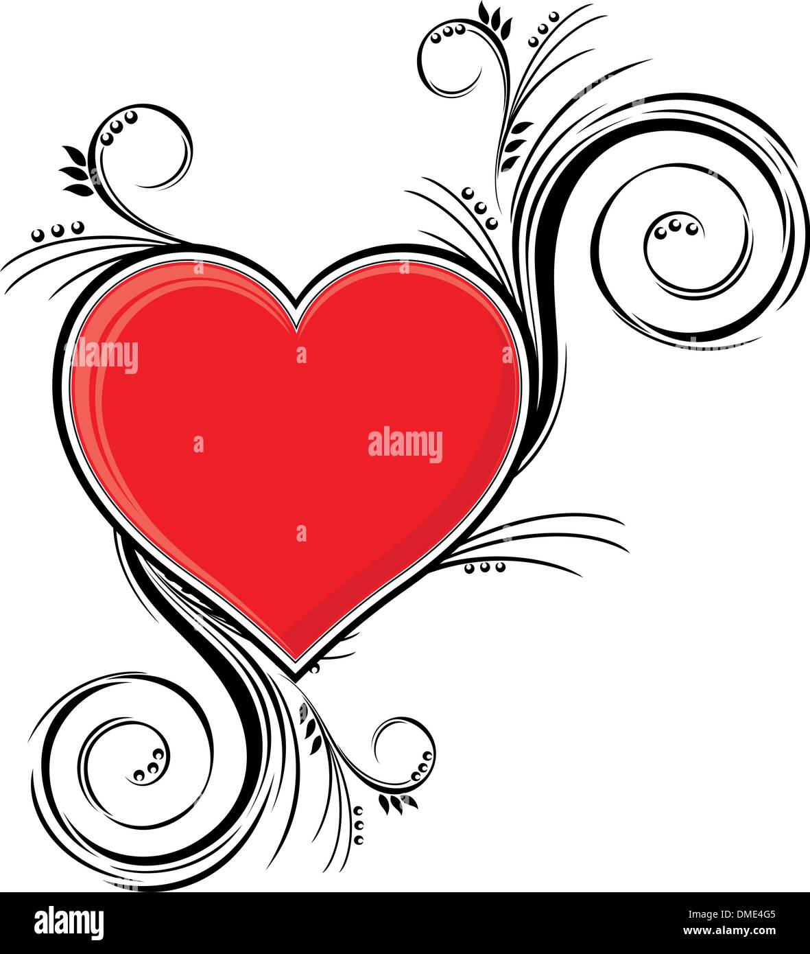 decorative heart design Stock Vector Image & Art - Alamy