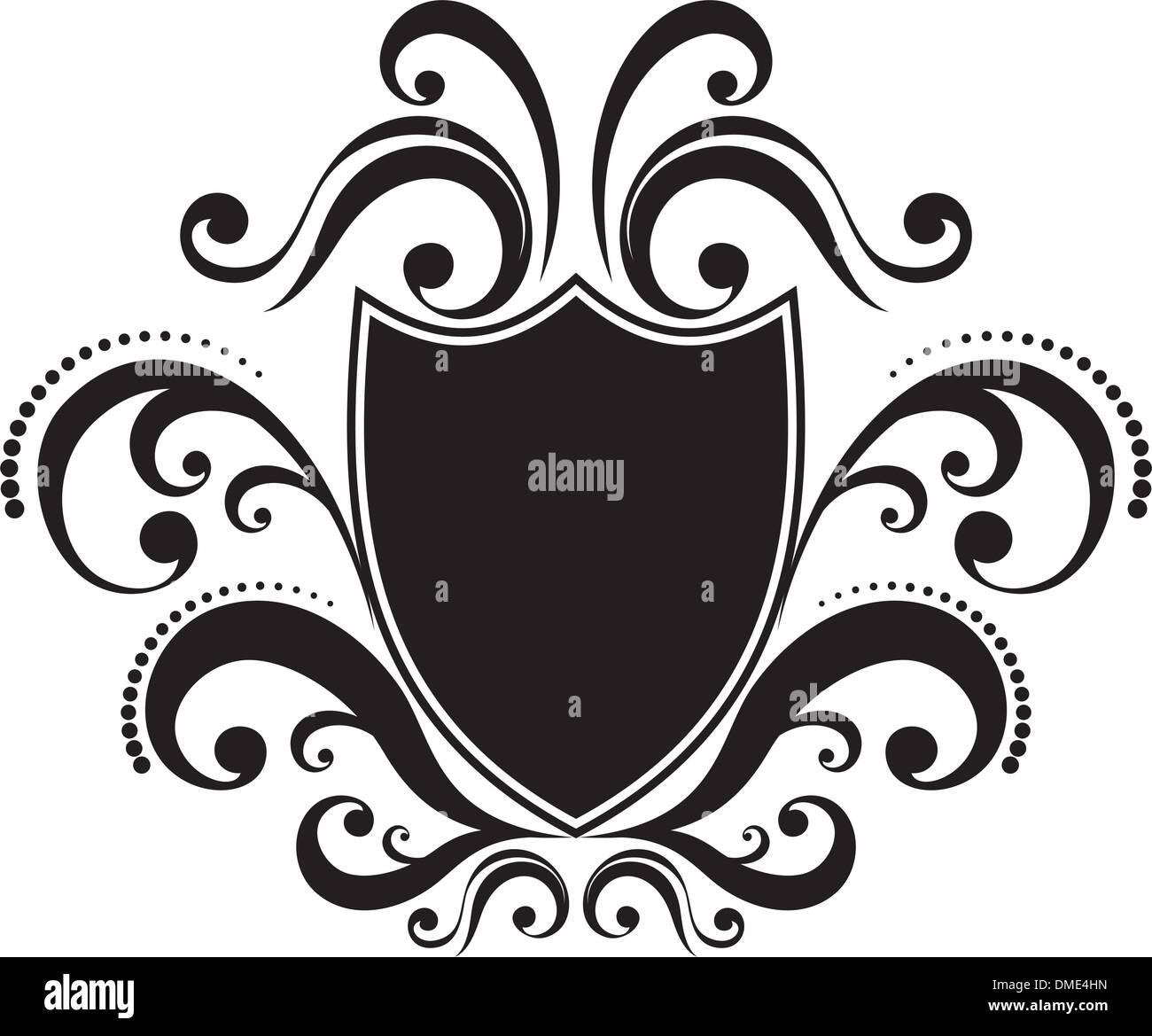 Emblem crest scroll hi-res stock photography and images - Alamy