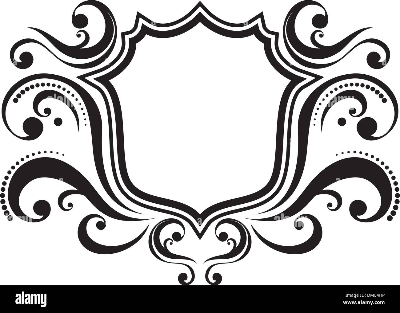 Emblem crest scroll hi-res stock photography and images - Alamy