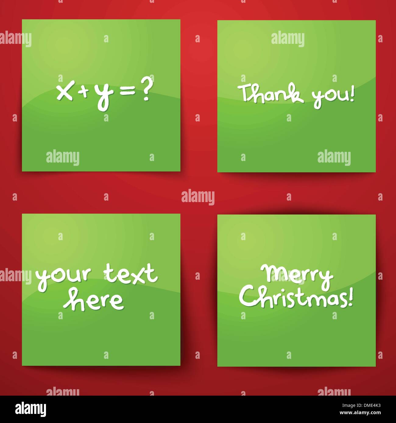 Collection of four green paper notes Stock Vector Image & Art - Alamy