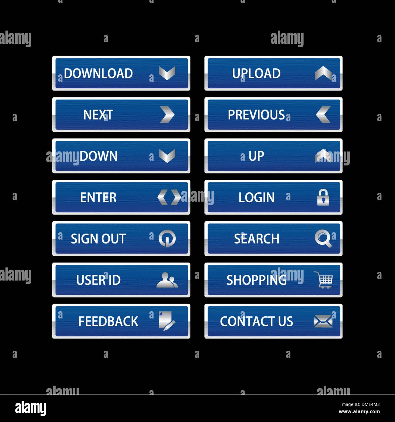 Web Design buttons Theme Stock Vector Image & Art - Alamy