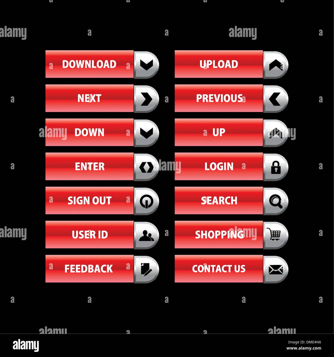 Web Design buttons Theme Stock Vector Image & Art - Alamy