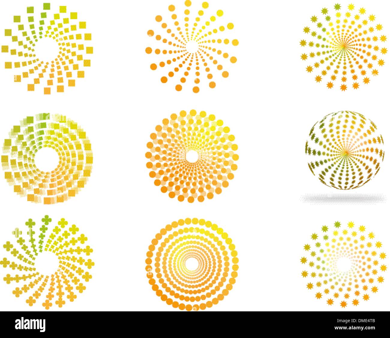 Creative circles yellow green shades Stock Vector Image & Art - Alamy