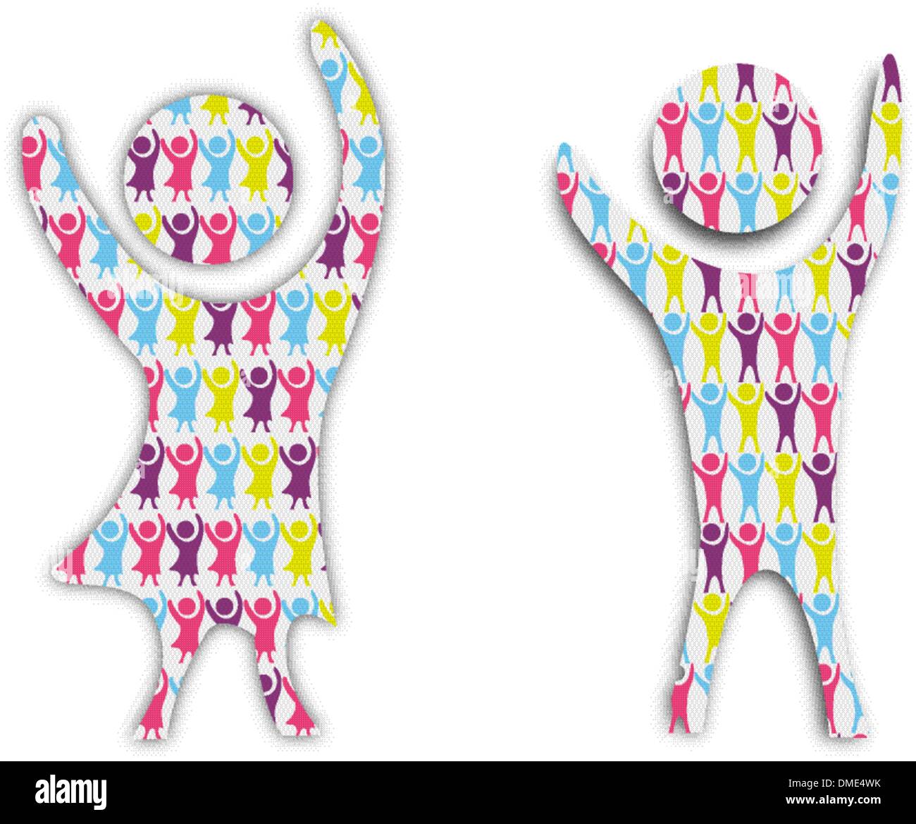 All arms up cheering Stock Vector Images - Alamy