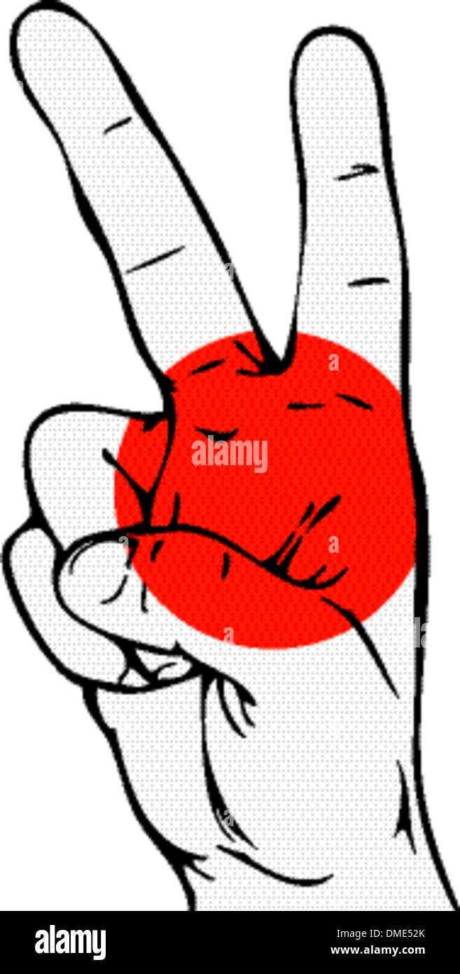 Peace Sign of the Japanese flag Stock Vector Image & Art - Alamy